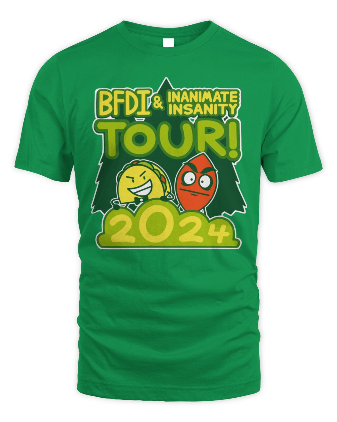 Inanimate Insanity Merch Bfdi X Inanimate Insanity 2024 Tour Shirt