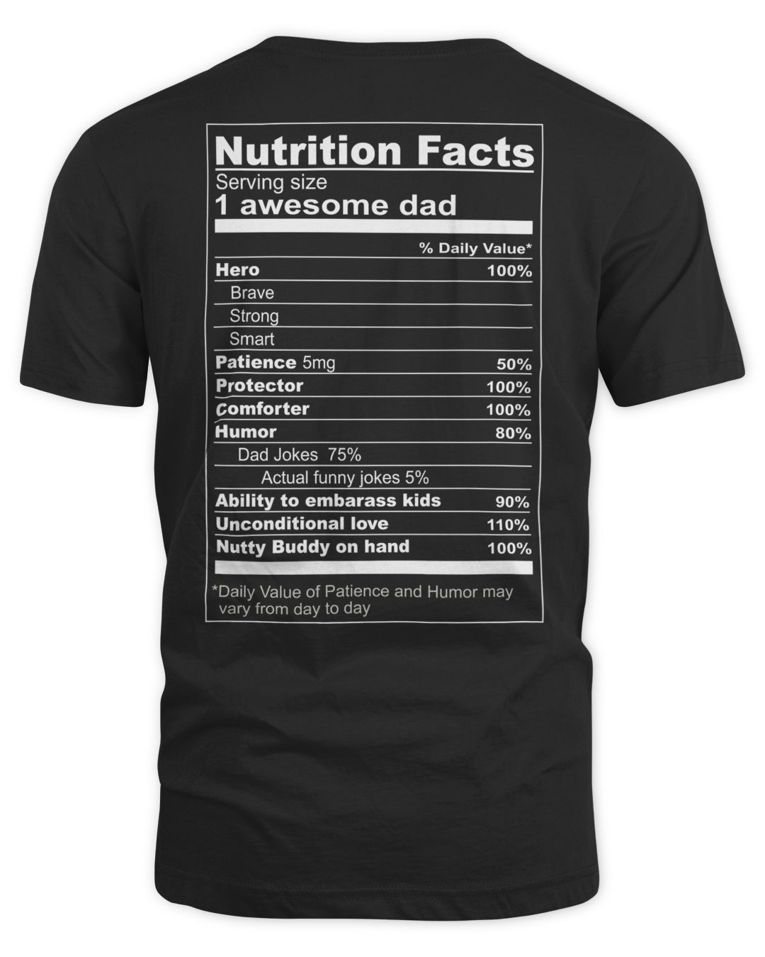 Little Debbie Merchandise Dad Nutrition Facts Shirt